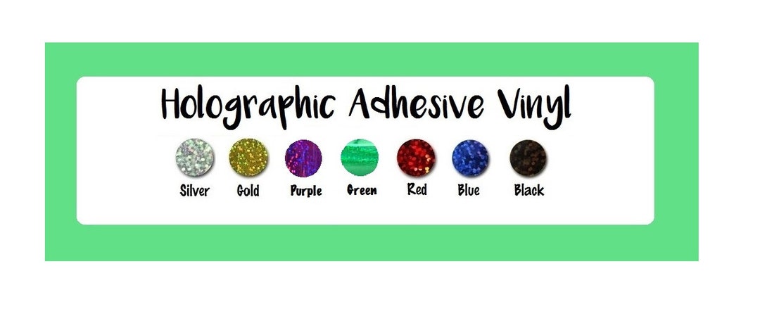 Holographic Metal Effect Vinyl Choose From 8 Colors! Holographic ...