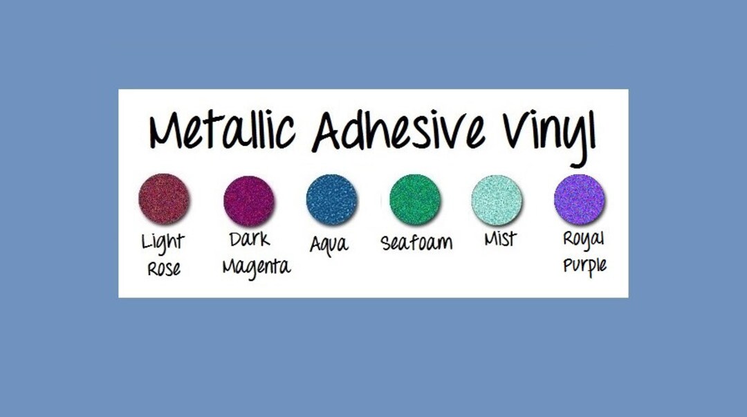 Metallic Vinyl FDC 2100 Metallic Cast Vinyl 12x12" Sheets 6 Colors to ...