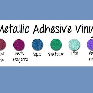 Metallic Vinyl FDC 2100 Metallic Cast Vinyl 12x12" Sheets 6 Colors to ...