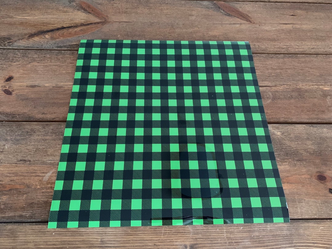 Buffalo Plaid HTV, Christmas HTV, Patterned HTV, Black and Red Plaid ...