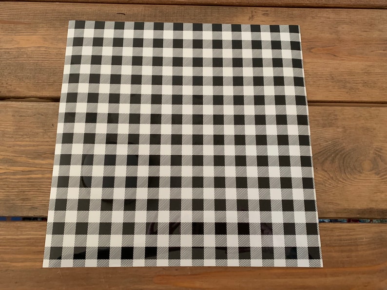 Buffalo Plaid HTV Christmas HTV Patterned HTV Black and Red - Etsy