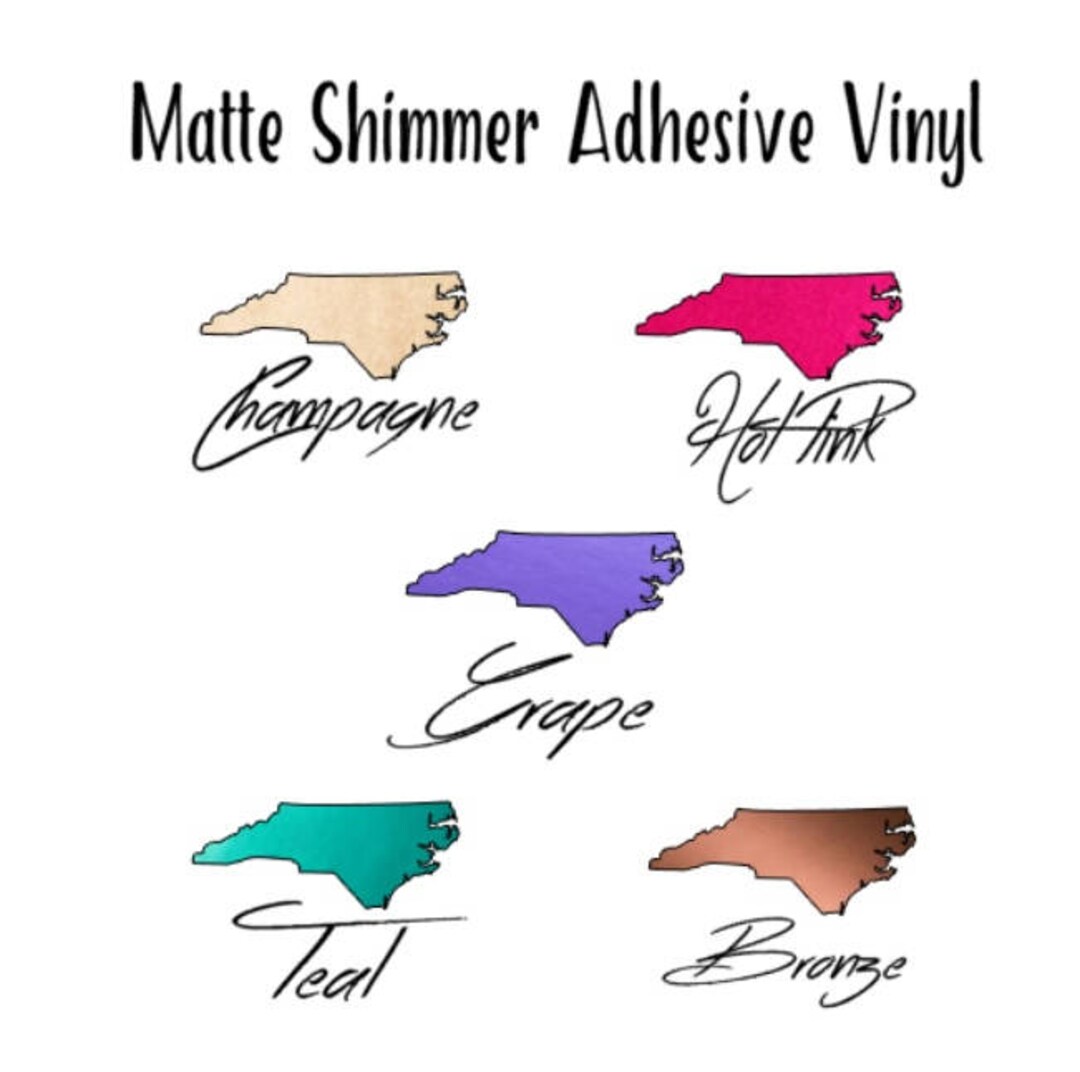 Matte Shimmer Vinyl, 12x12" Sheet Matte Adhesive Metallic Vinyl, Teal ...