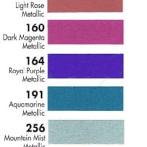 Metallic Vinyl FDC 2100 Metallic Cast Vinyl 12x12" Sheets 6 Colors to ...