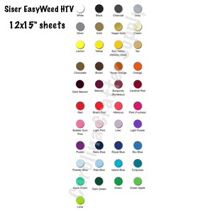 Siser Easyweed 41 Sheet Starter Pack Siser Easyweed HTV 12x15" Sheets ...