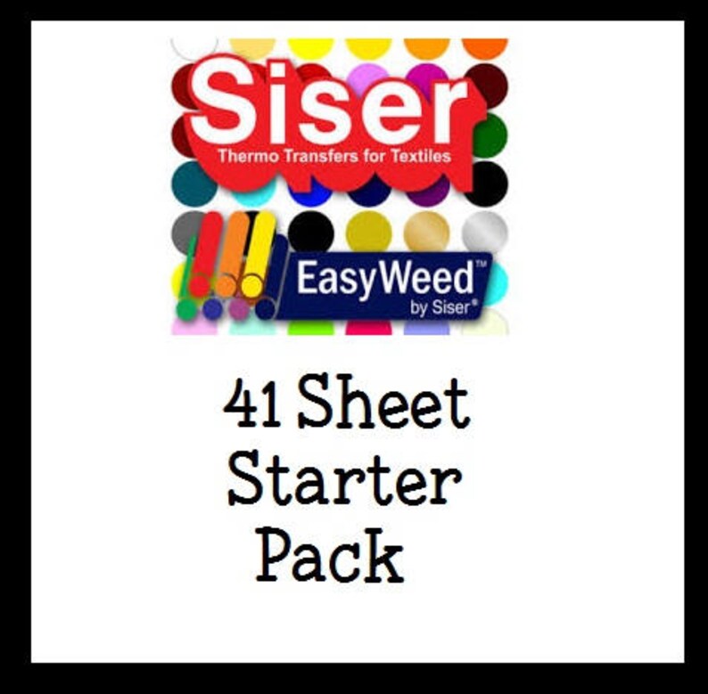 Siser Easyweed 41 Sheet Starter Pack Siser Easyweed HTV - Etsy