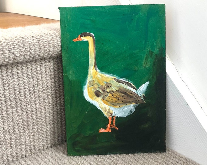 Acrylic Painting of a Goose, Lucky Goose Painting, Original Artwork ...