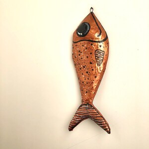 Paper Mache Copper Fish Sculpture Big Copper Fish Wall Art - Etsy UK
