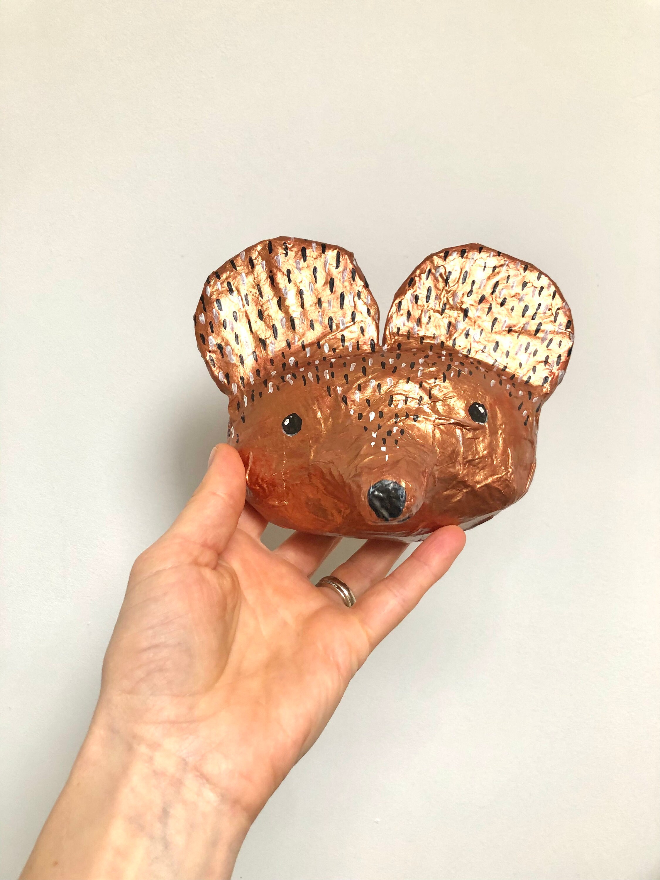 Copper Colour Mouse Wall Art Paper Mache Copper Mouse - Etsy UK