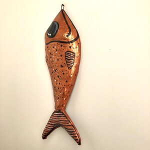 Paper Mache Copper Fish Sculpture Big Copper Fish Wall Art - Etsy UK