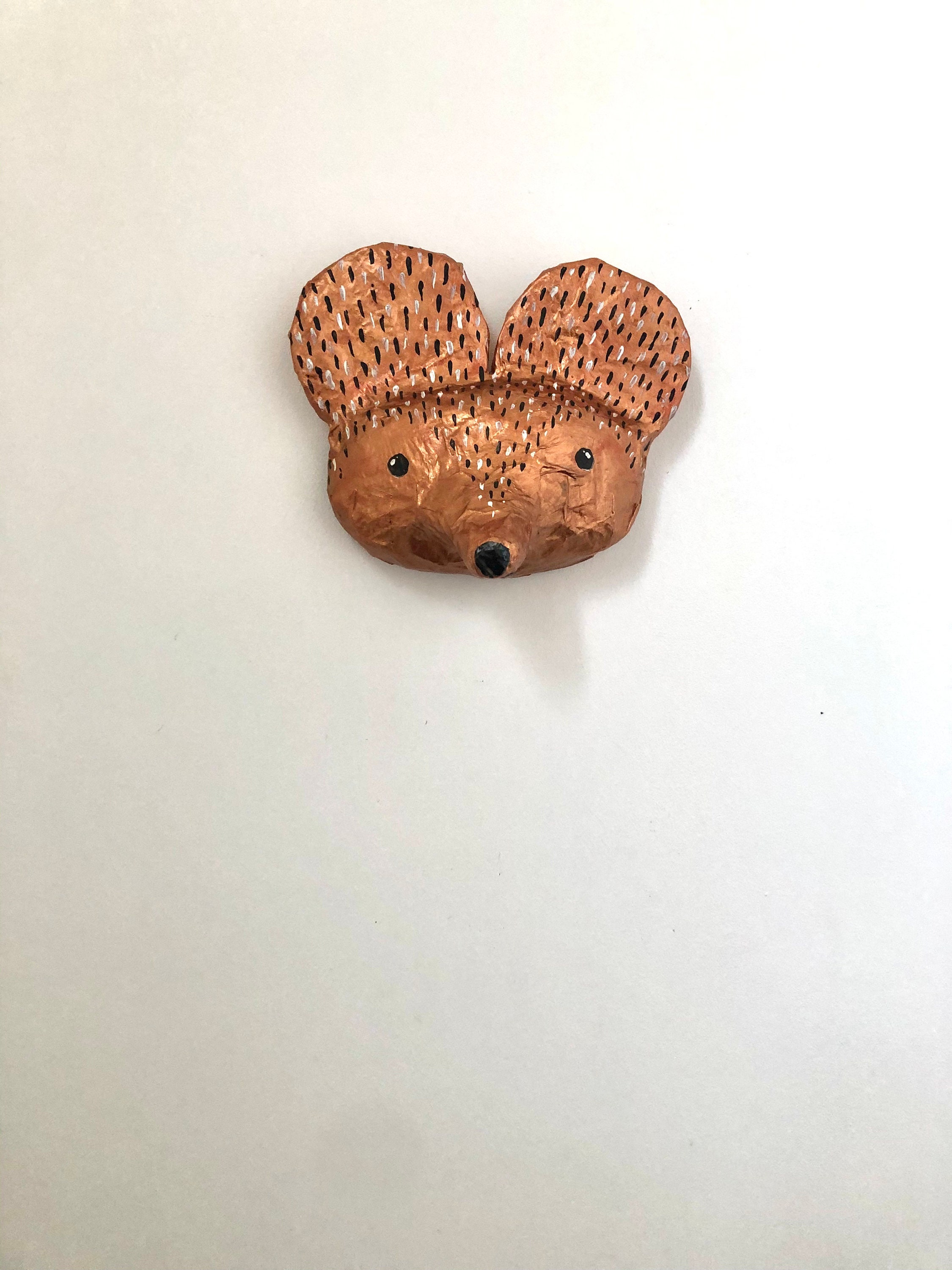 Copper Colour Mouse Wall Art Paper Mache Copper Mouse - Etsy UK
