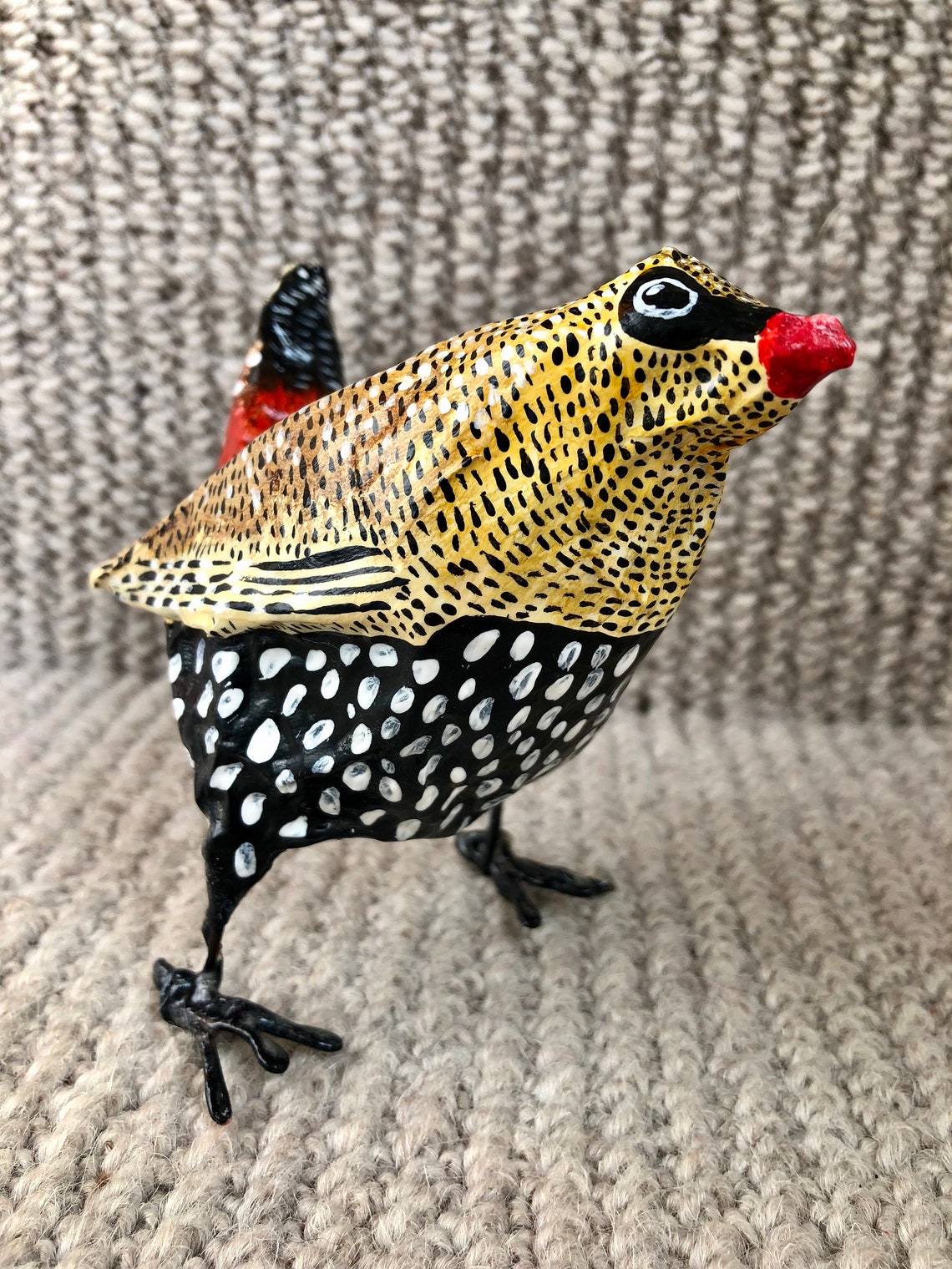 Paper mache bird sculpture / Paper mache / Bird / Finch / | Etsy