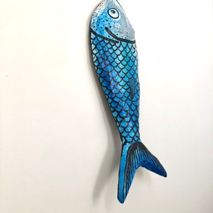 Paper Mache Copper Fish Sculpture, Big Copper Fish Wall Art, Wall ...