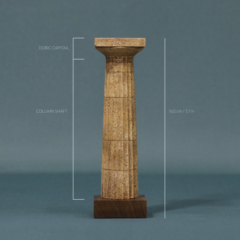 Greek Columns From Hera II Temple and Parthenon • Doric Order Column ...