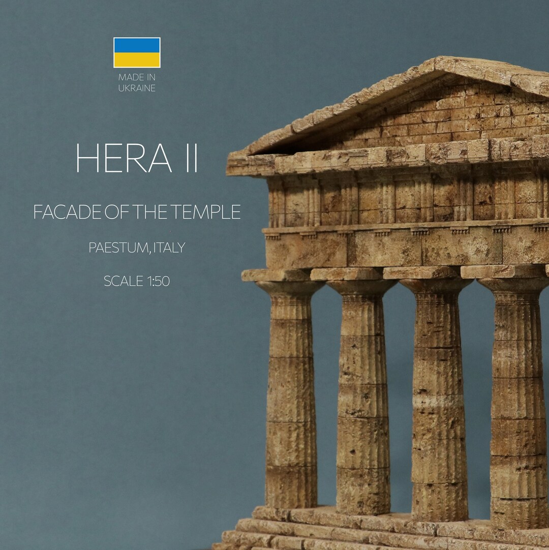 Ansient Replica Second Temple of Hera in Paestum Greek Mythology Decor ...