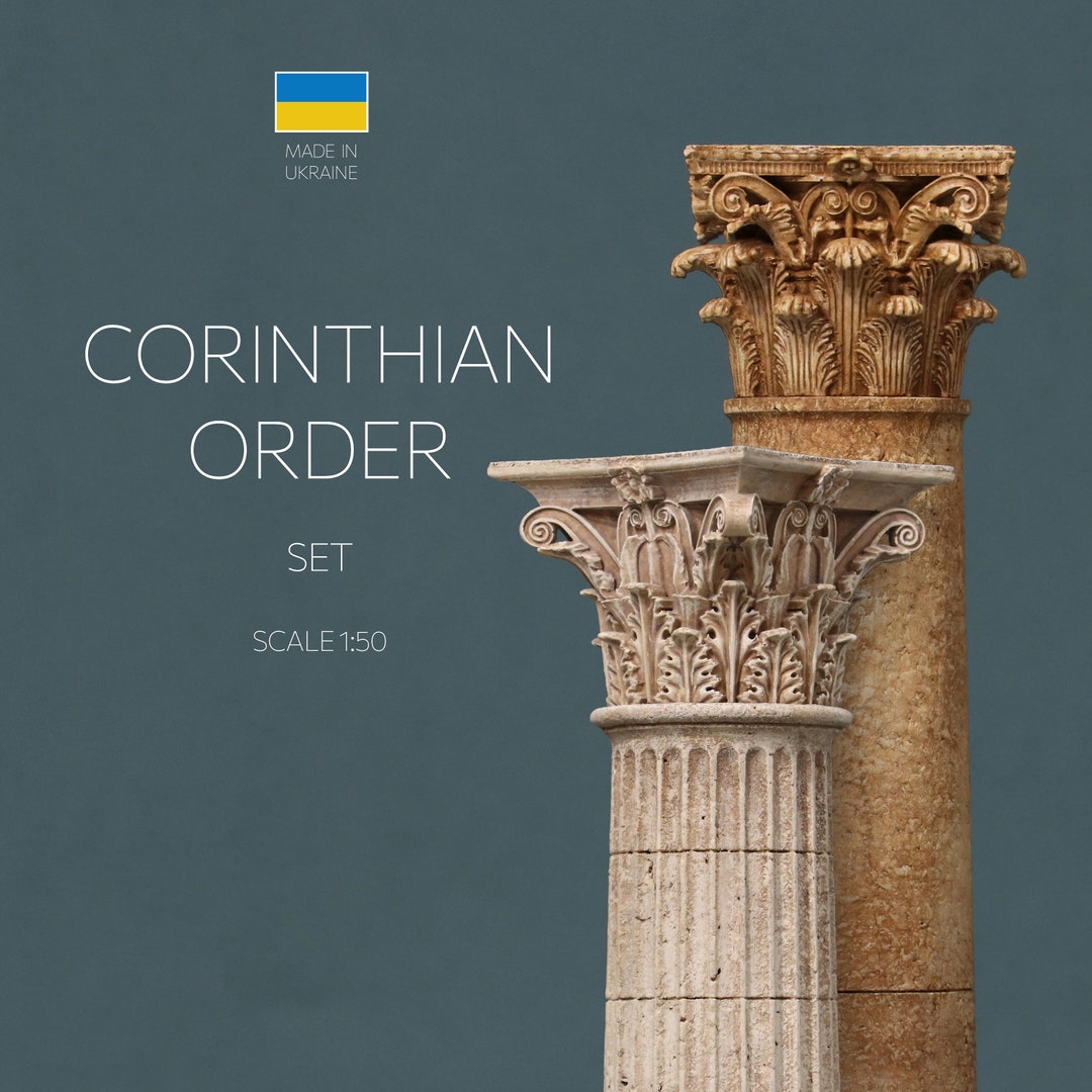 Сorinthian Order Columns Set • Architectural Cork Model • Ancient Rome ...