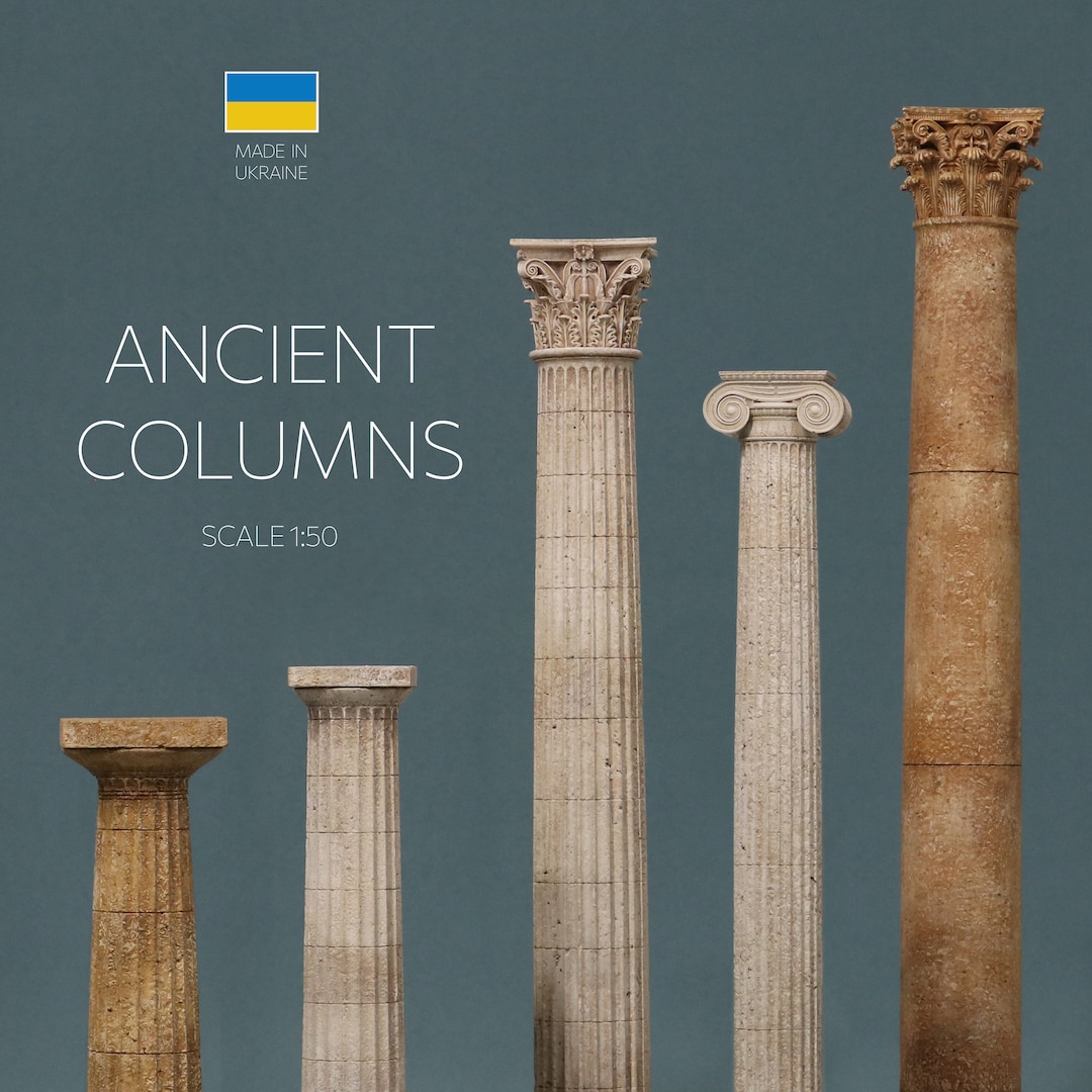 Ancient Columns Set • Architecture Model • Handmade Home Decor • Greek ...