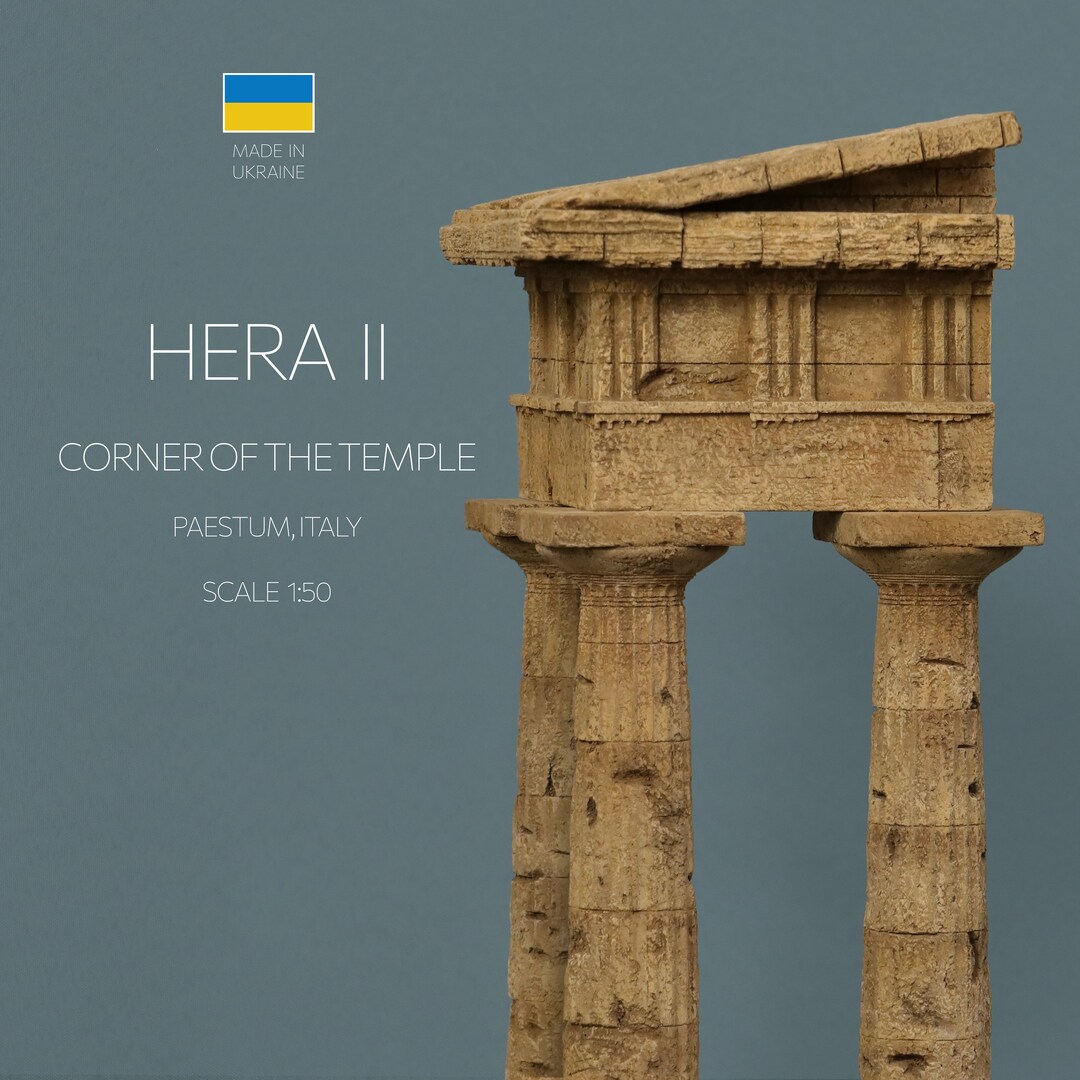 Museum Replica of Ancient Temple of Hera II in Paestum Handmade Home ...