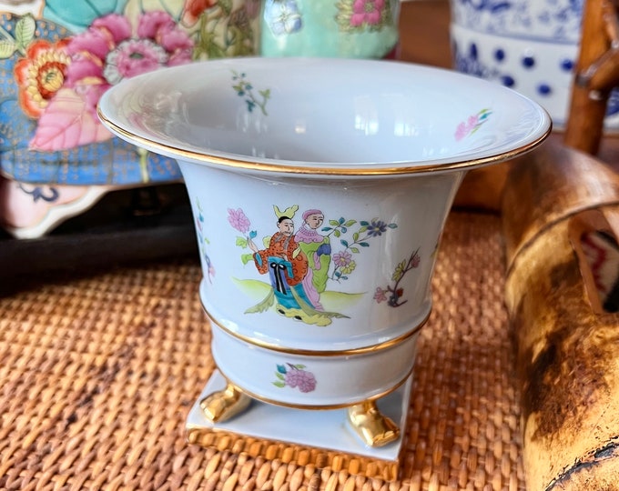 Herend Claw Footed Porcelain Cachepot Vase, Chinoiserie Décor - Etsy
