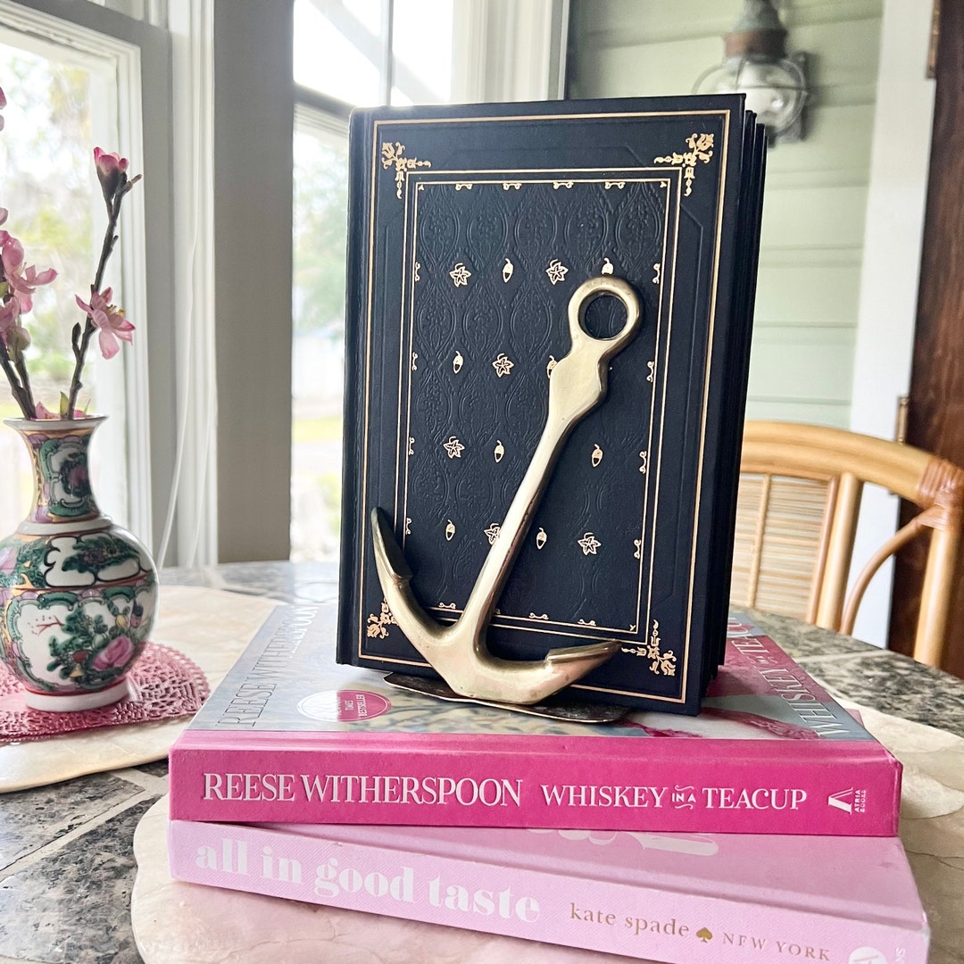 Vintage Brass Anchor Bookends / Coastal Beach House Décor - Etsy