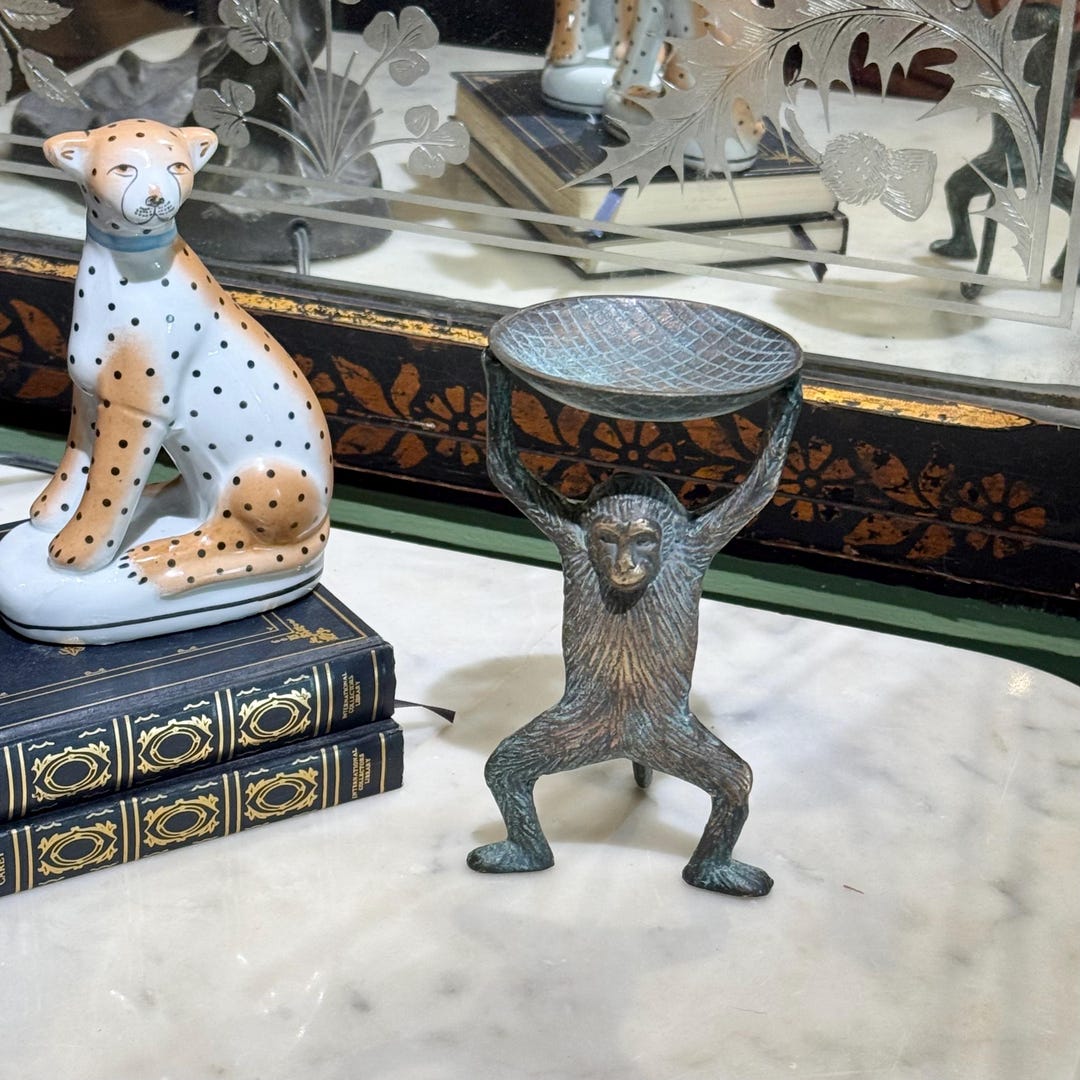 Vintage Brass Monkey Soap Dish | Chinoiserie Grand Millennial Preppy ...