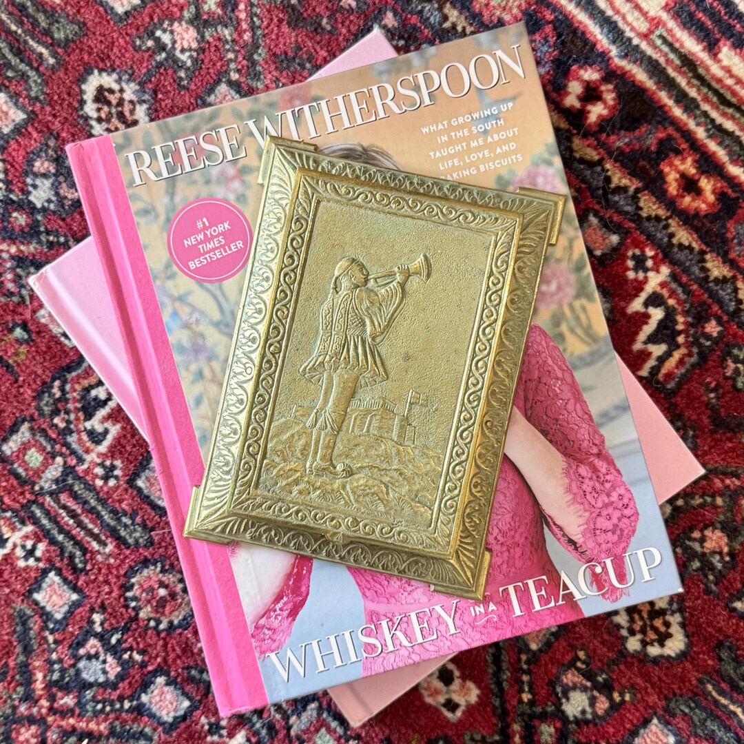 Ornate Brass Notepad Holder Desk Organizer | Greek - Etsy