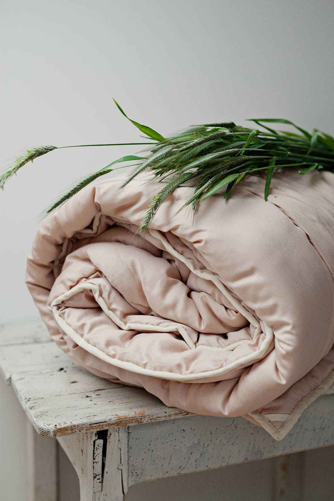 Duvet Queen. Light Pink Organic Wool Bedding. | US Duty Paid - Etsy