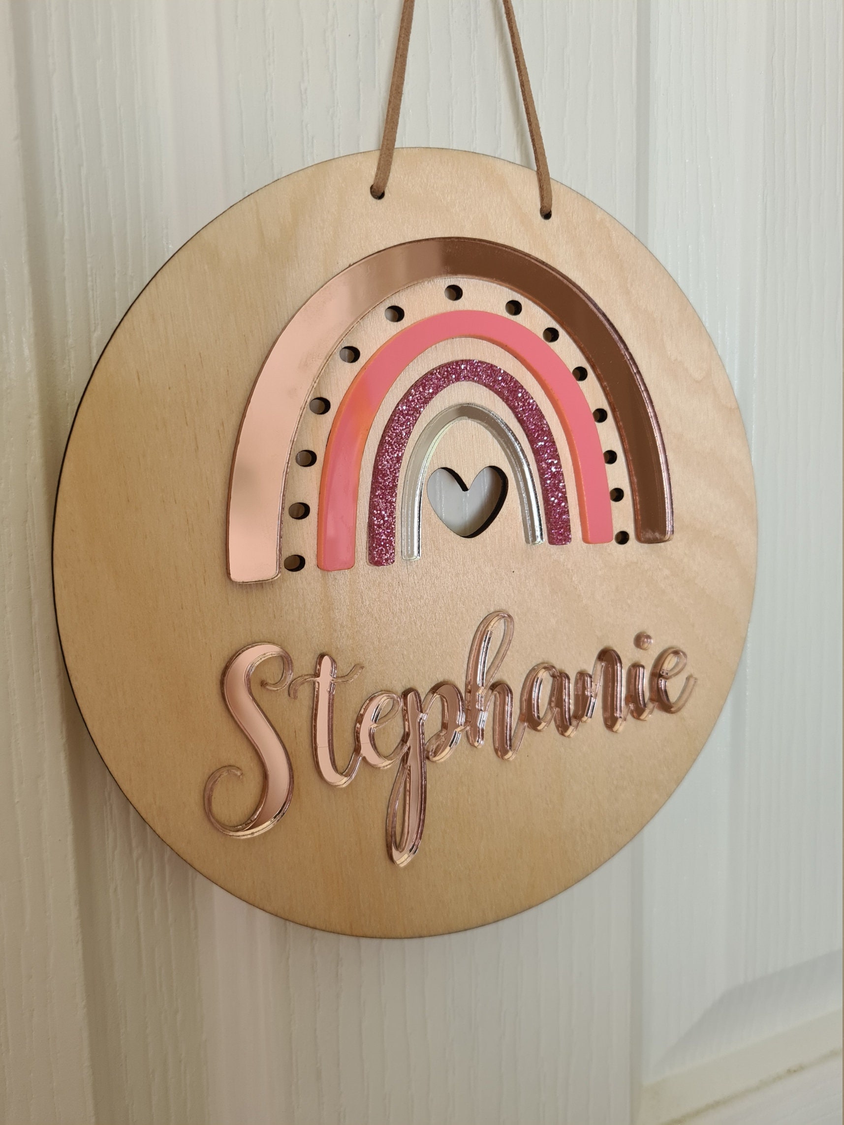 Kids Sign - Personalised Boho Rainbow Sign, Wooden Sign - Etsy Australia