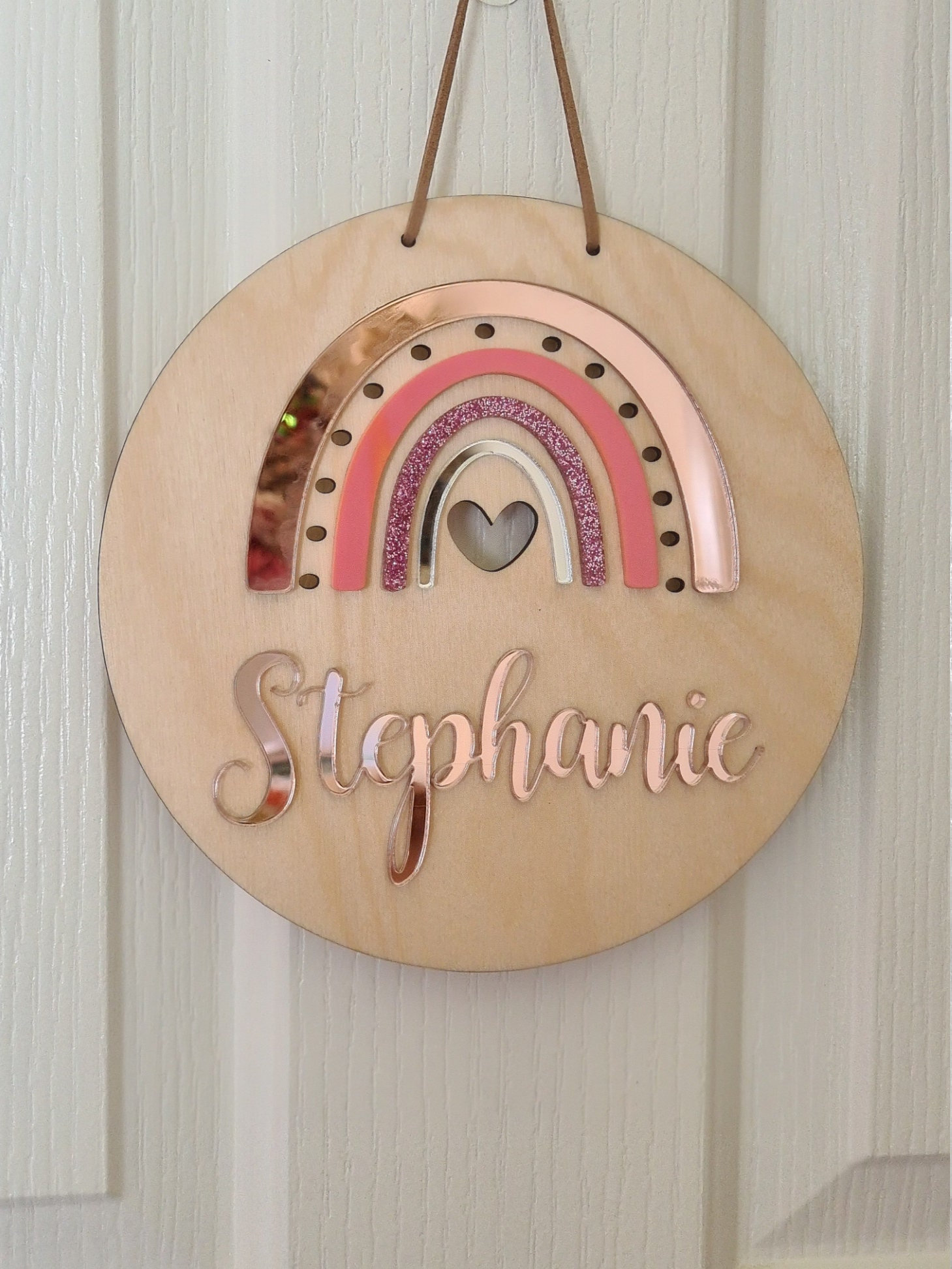 Kids Sign - Personalised Boho Rainbow Sign, Wooden Sign - Etsy Australia