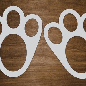 Easter Bunny Paw Print Stencil - Etsy