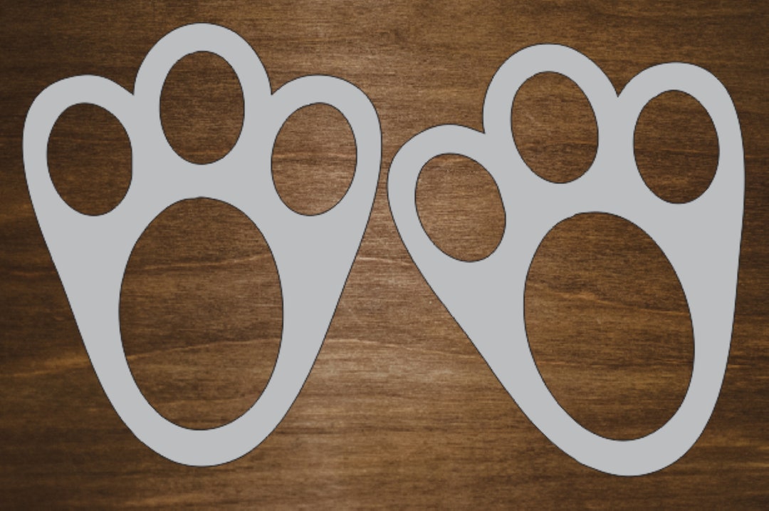 Easter Bunny Paw Print Stencil - Etsy