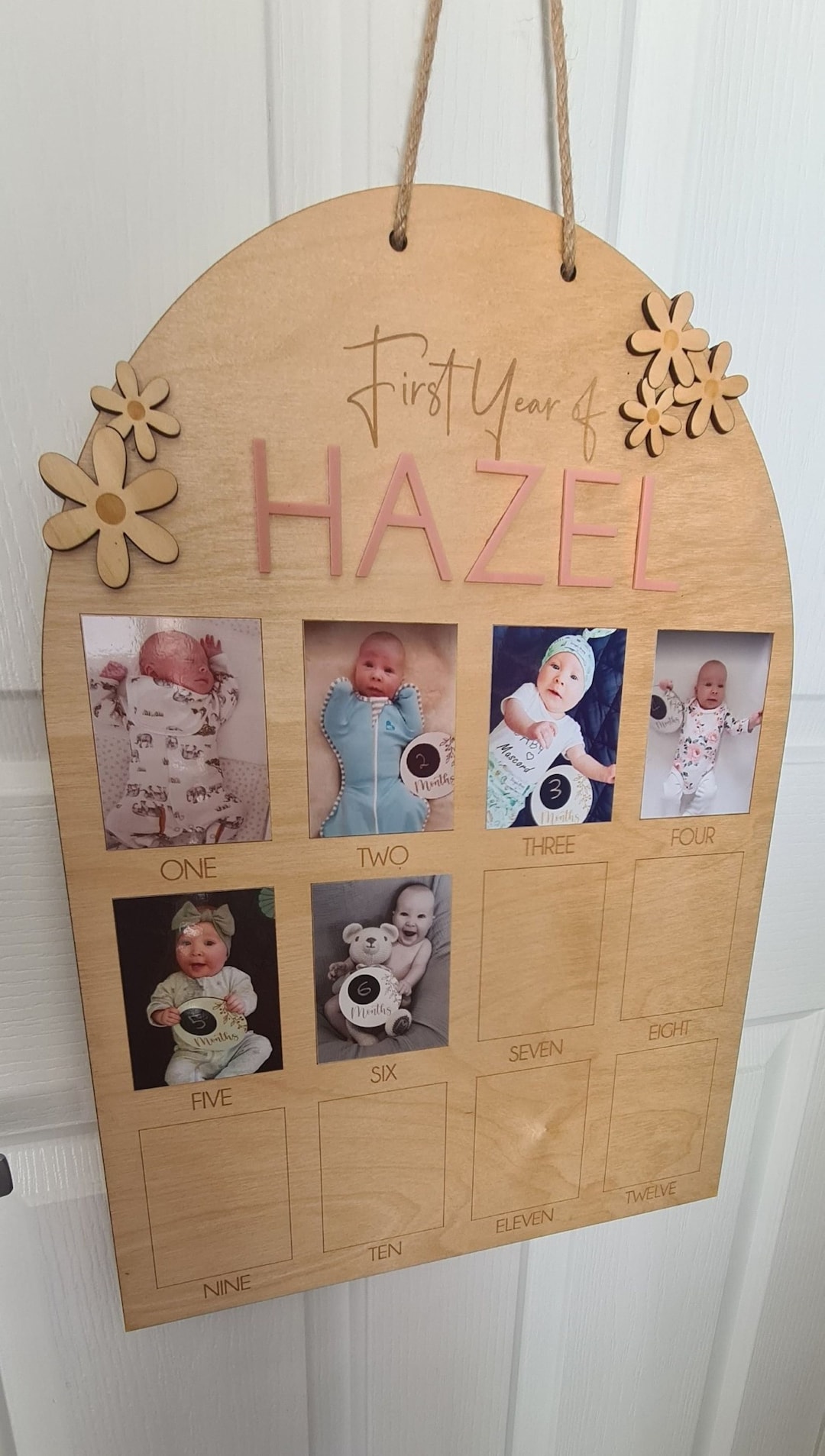 First Year Birthday Photo Board 1st Birthday Photo Memory Board First ...