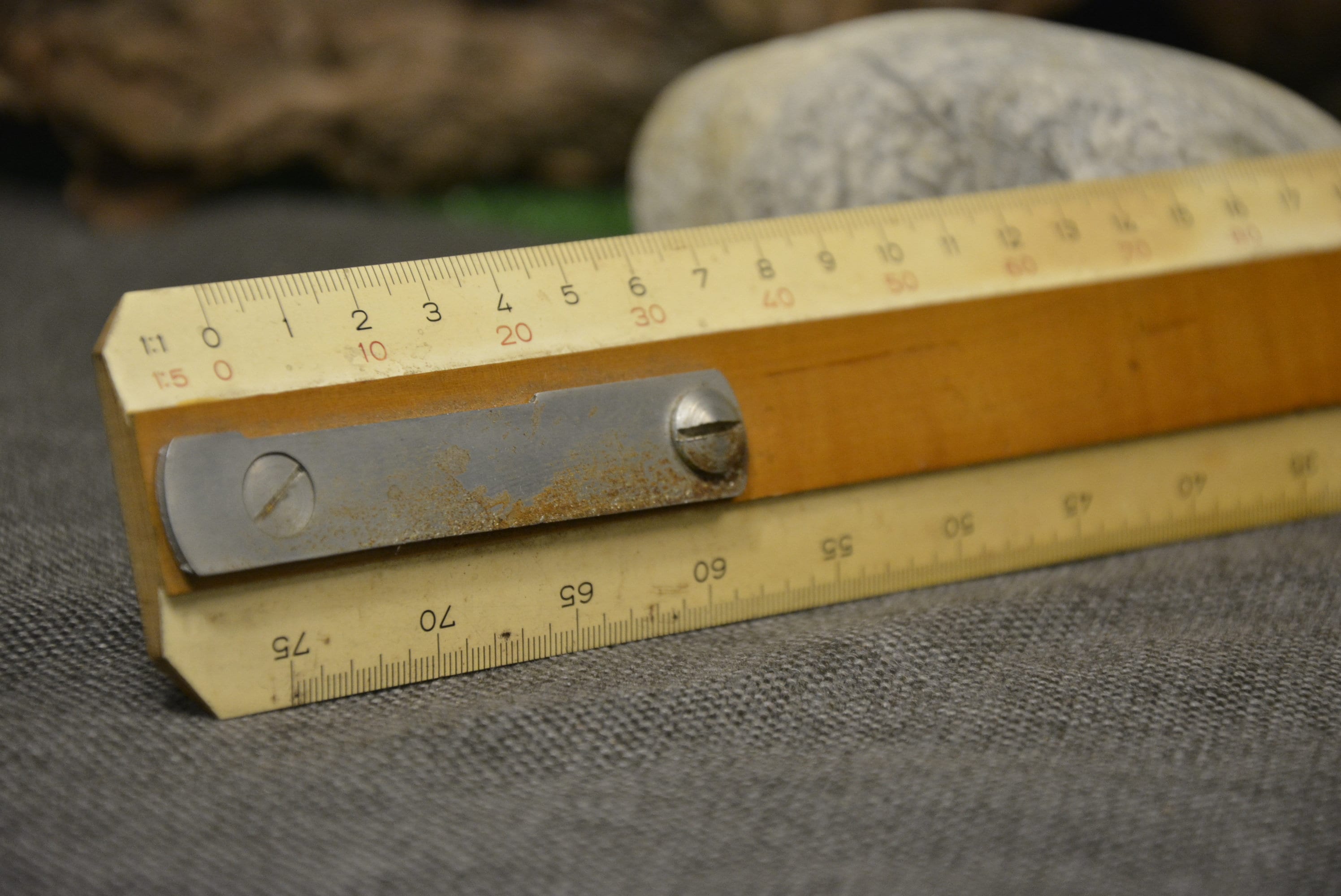 Logarithmic ruler Vintage wood ruler Calculating ruler | Etsy