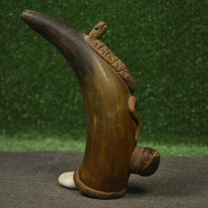 Pipe Snake - Pipe of a Horn - Hand Made Pipe - Wood Pipe - Snake ...