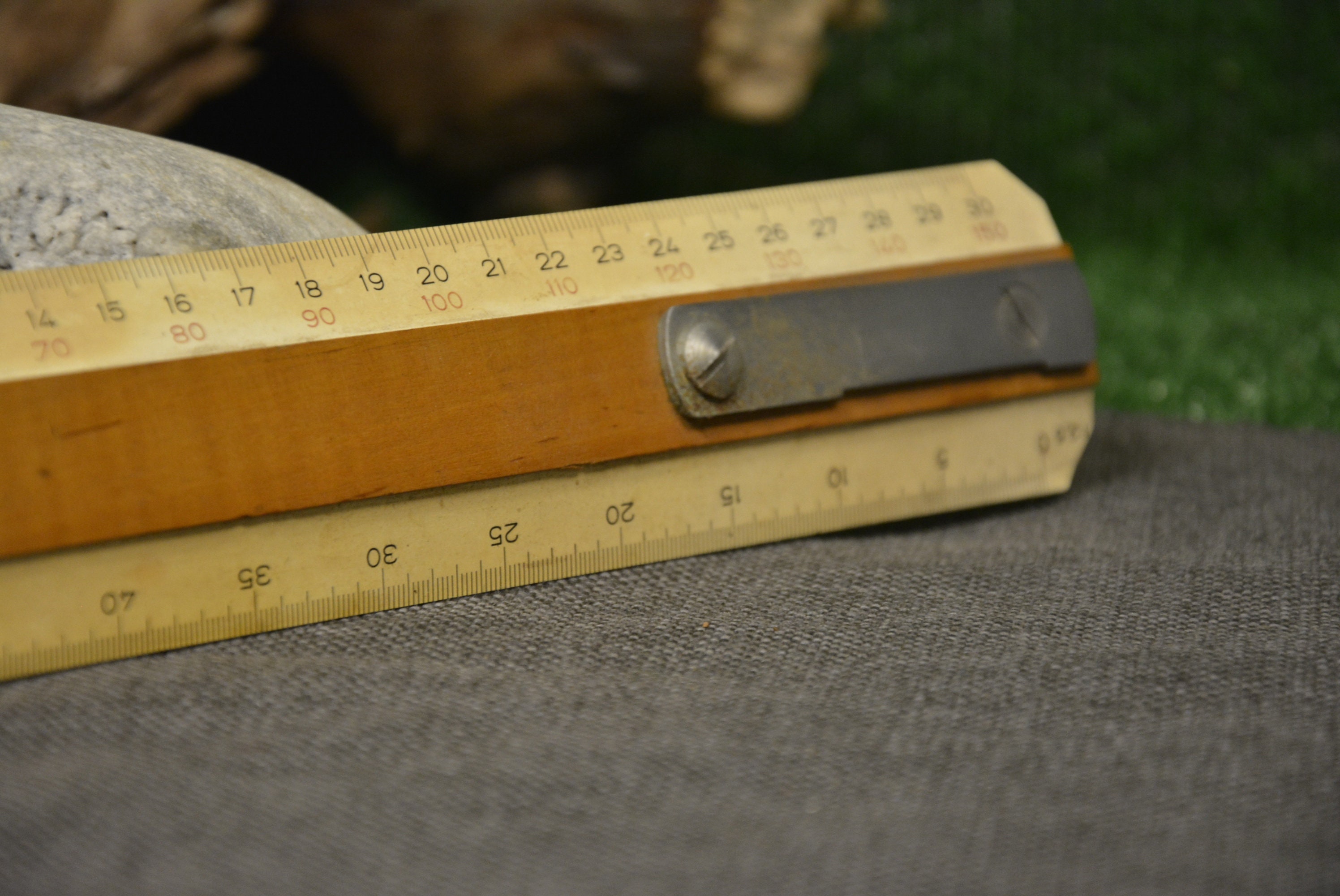 Logarithmic ruler Vintage wood ruler Calculating ruler | Etsy