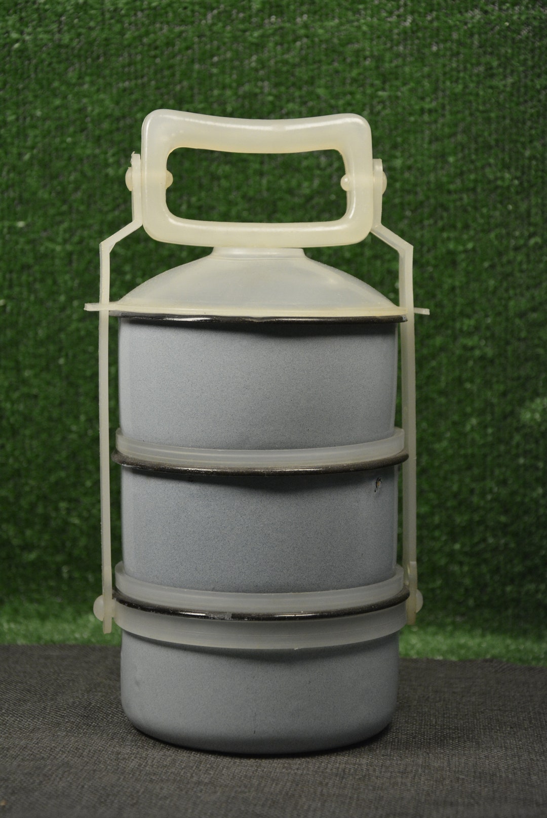 Enamelled Containers - Vintage Containers - Vintage Enamel - Three Pots ...