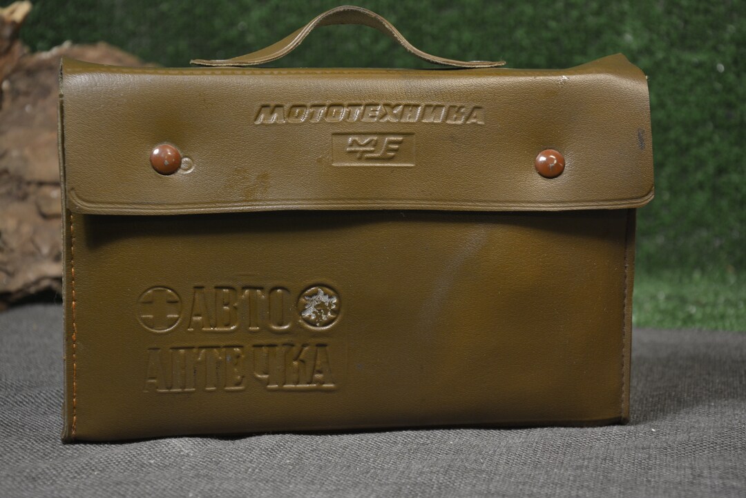 Vintage First Aid Kit for Car - Leather Doctor Bag Aid Kit - Medical ...