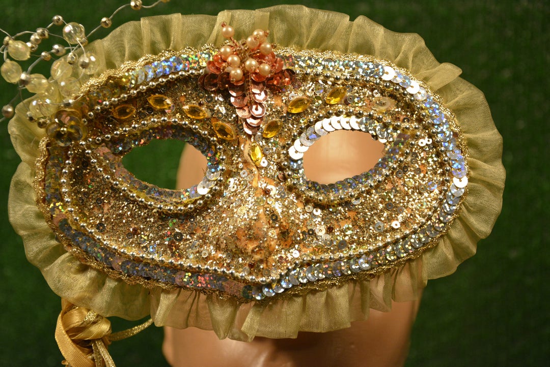 Vintage Ballroom Mask - Handmade Mask - Carnival Elegant Mask - Single ...