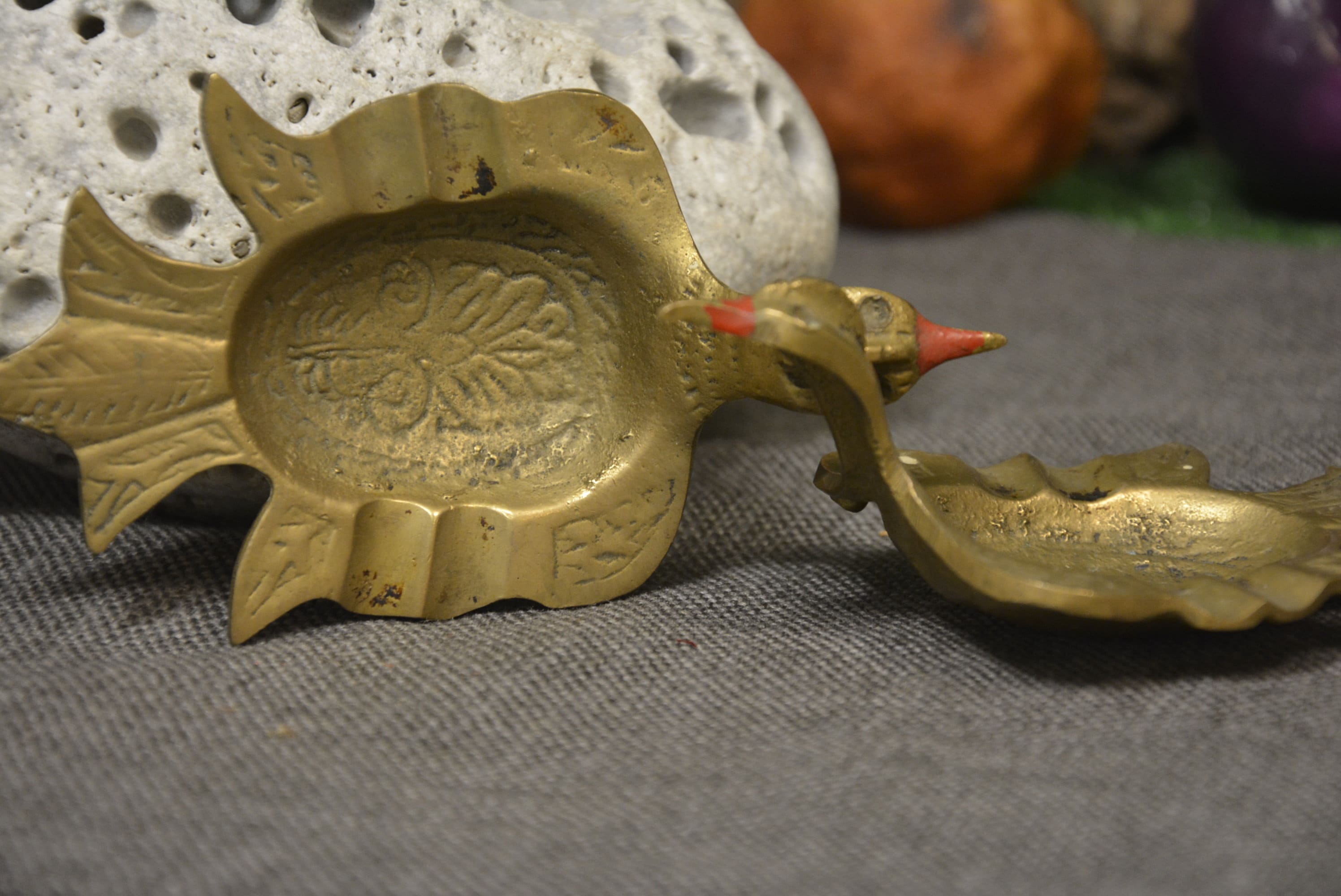 Bronze Ashtray - Ashtray Bird - Set of 2 - Vintage Bronze Ashtray ...