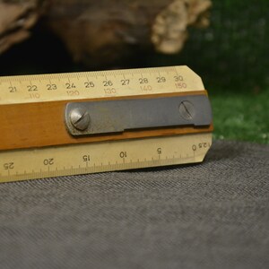Logarithmic Ruler - Vintage Wood Ruler - Calculating Ruler - Pocket ...