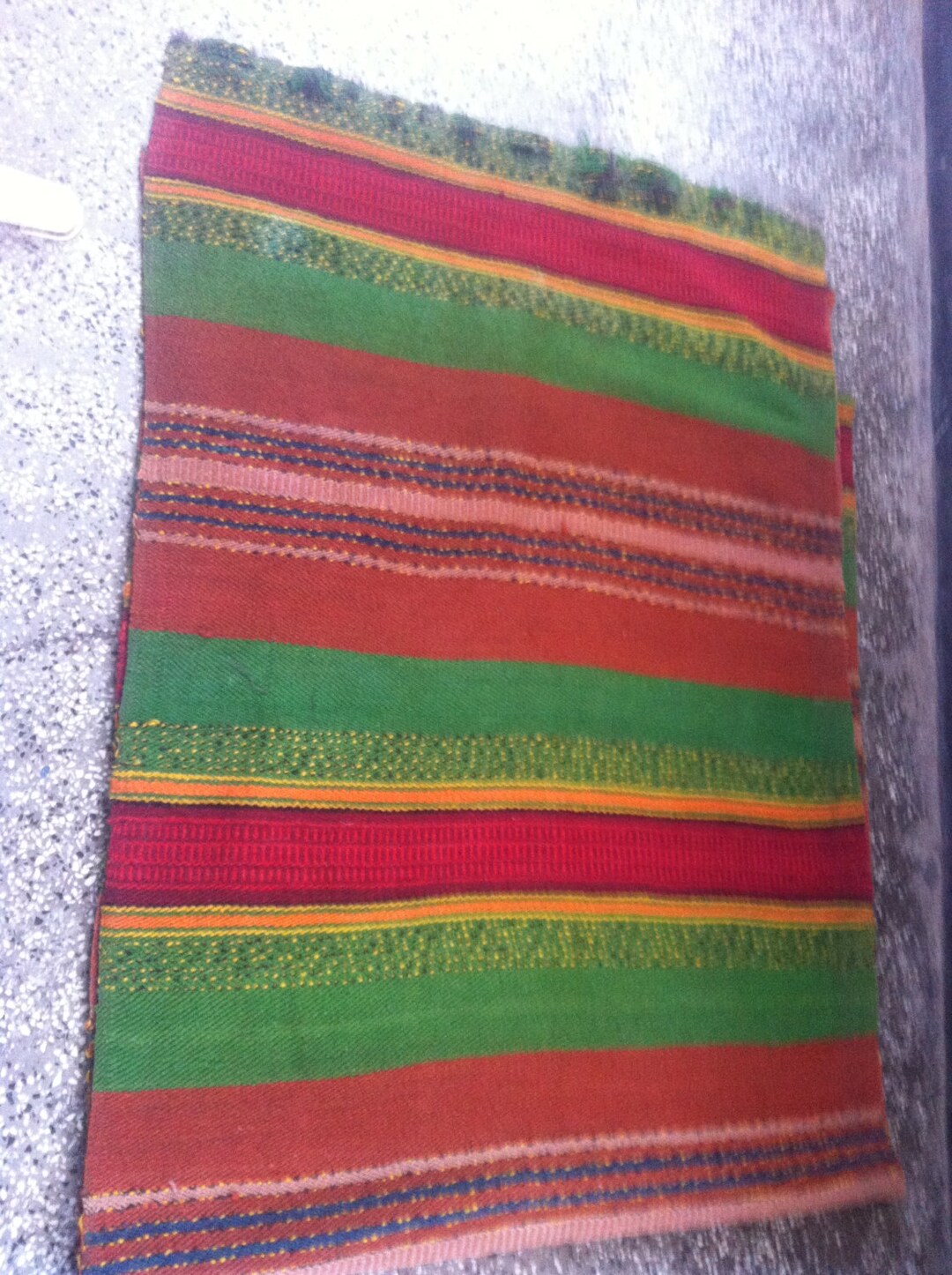 Vintage 1940's Bulgaria, Hand-woven Rug, Natural Wool, Handmade Wool ...