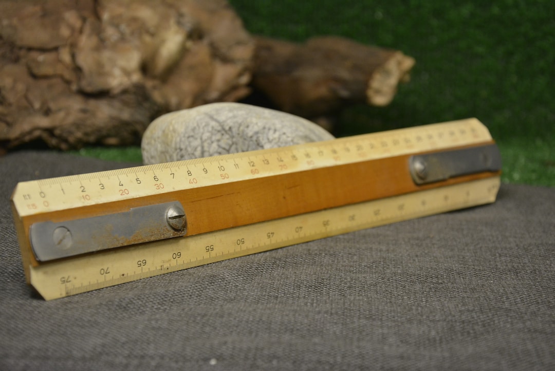 Logarithmic Ruler - Vintage Wood Ruler - Calculating Ruler - Pocket ...