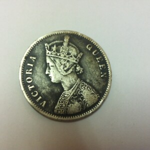 India Silver Rupee Year 1862, British Colonial Coin Queen Victoria.old ...