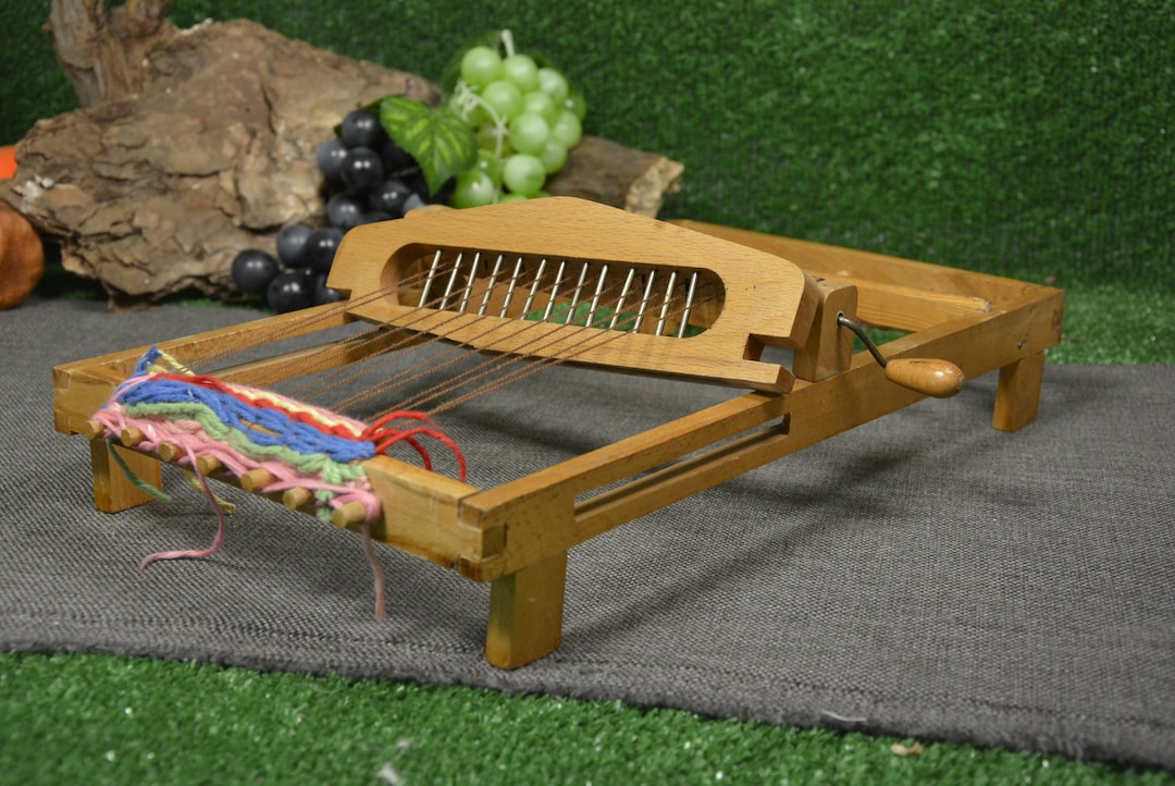 Wooden Loom - Mini Loom - Vintage Wood Loom - Loom Toy - Rustic Decor ...
