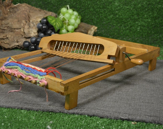 Wooden Loom - Mini Loom - Vintage Wood Loom - Loom Toy - Rustic Decor ...