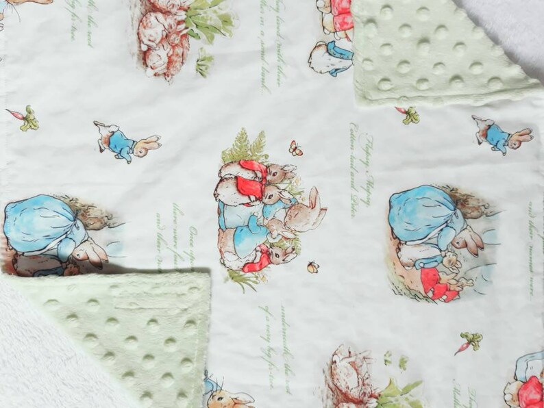Peter Rabbit Blanket Minky Security Blanket Peter Rabbit - Etsy