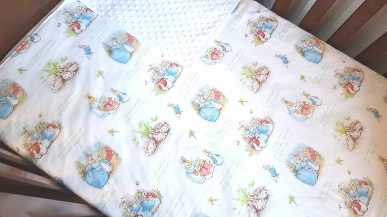 Peter Rabbit Baby Blanket Beatrix Potter Nursery Minky Baby Blanket ...