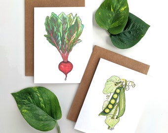 Vegetable Greeting Cards - Etsy