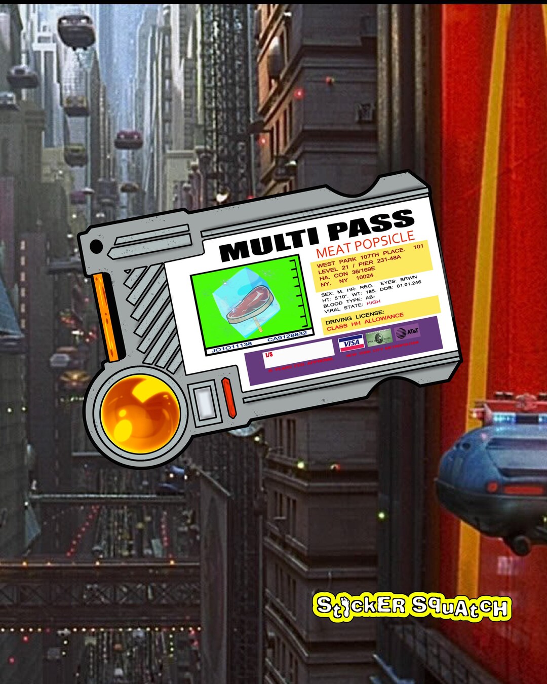 Multi Pass 4 Vinyl Sticker 5th Element Meat Popsicle - Etsy