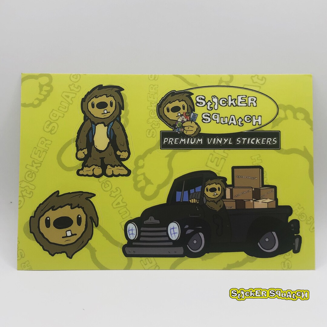 Sticker Squatch Classics 4x6 Sticker Sheet With 4 Vinyl Stickers to ...