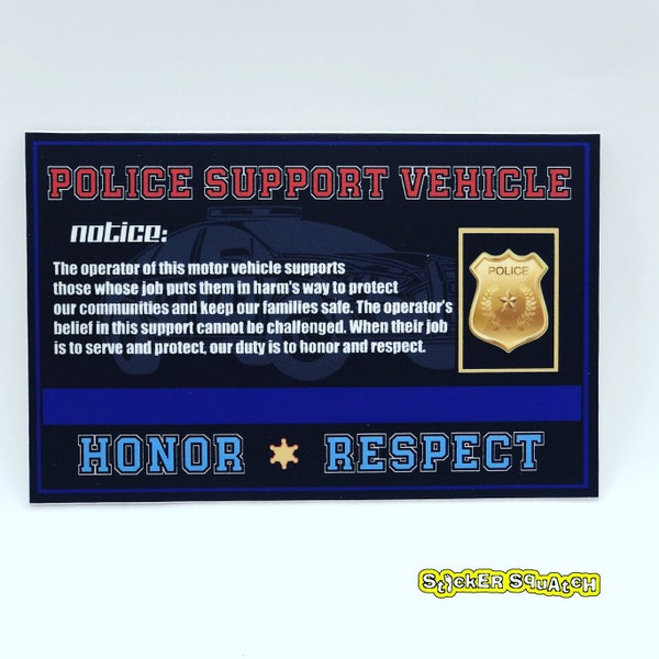 Police Support - Etsy